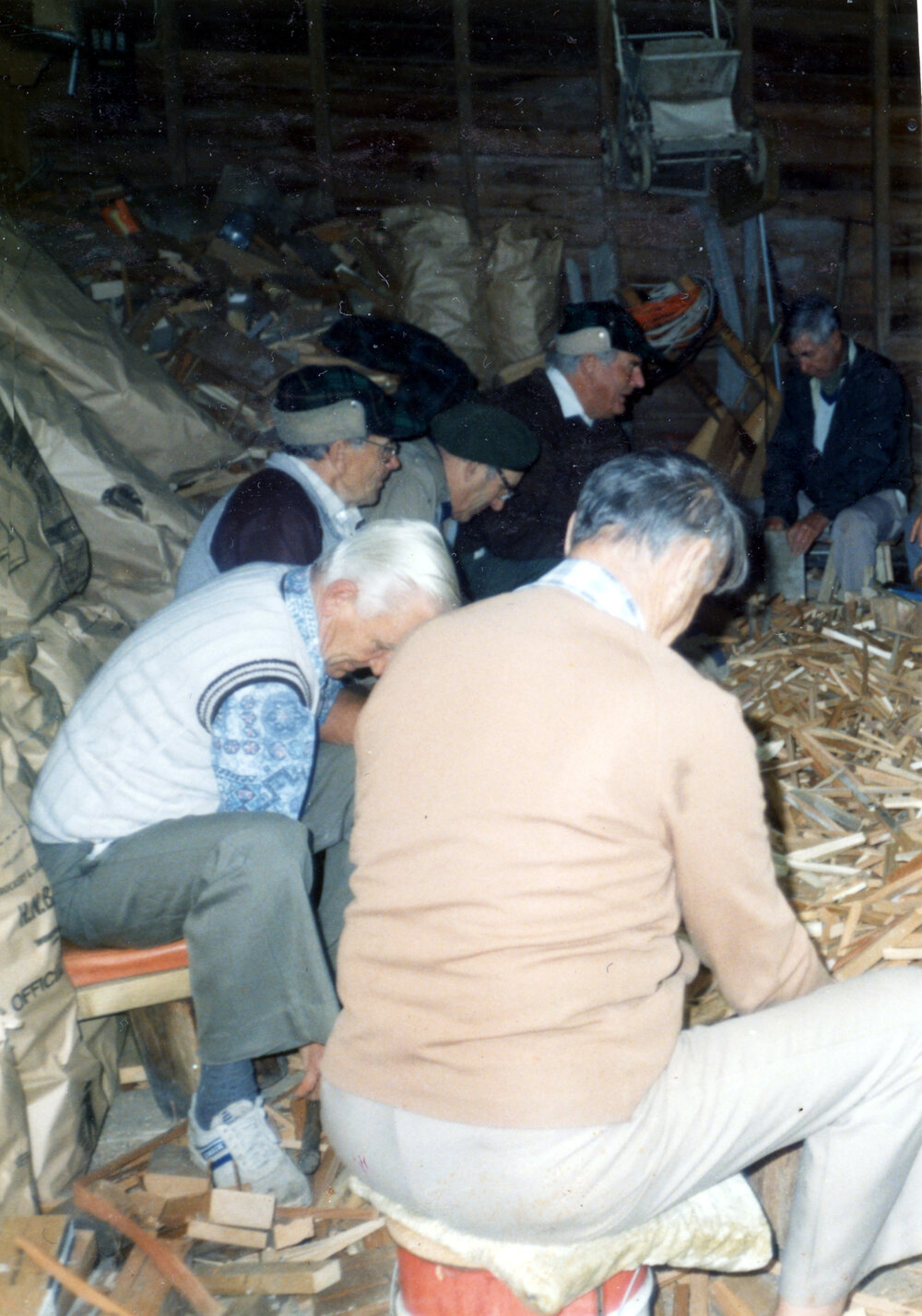 Pakeke Lions Club Members Chopping Wood | Hastings District Libraries