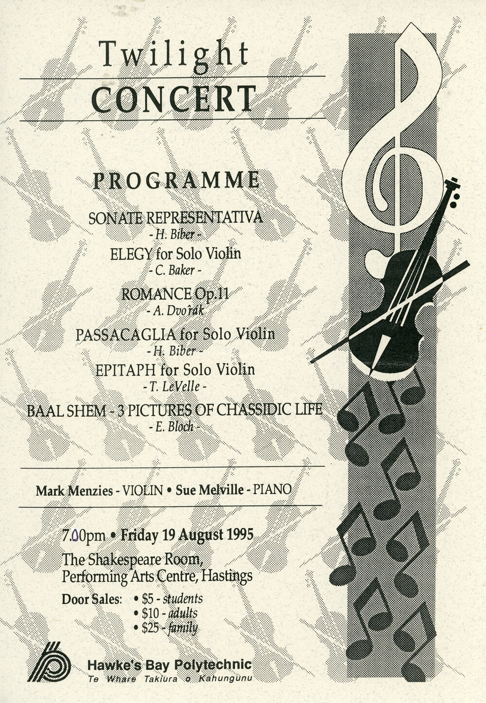 Twilight Concert Programme | Hastings District Libraries